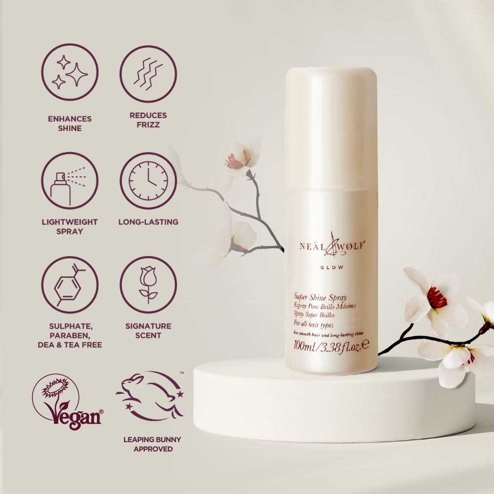 GLOW Super Shine Spray for Hair 100ml - Neäl & Wølf – Neal & Wolf